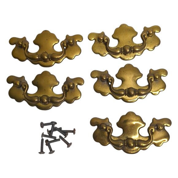 Accents | Lot Of 5 Vintage Kbc Keeler Brass Chippendale Batwing Drawer ...